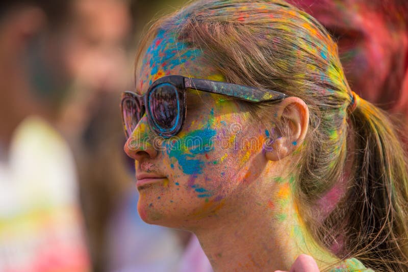 Close-up of Color Powder Marathon Editorial Stock Photo - Image of ...