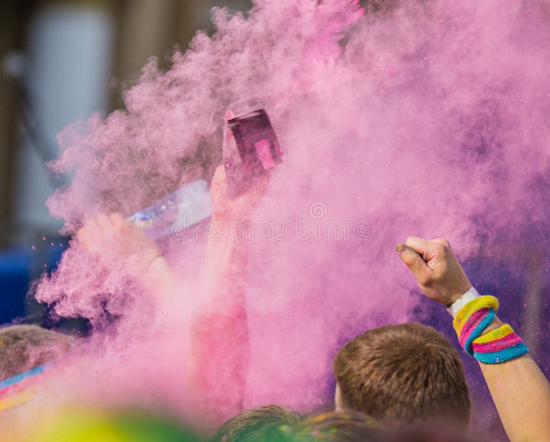 Close-up of Color Powder Marathon Editorial Photo - Image of healthy ...