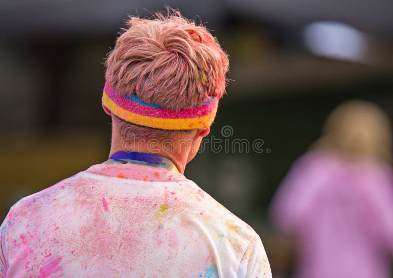 Close-up of Color Powder Marathon Editorial Stock Image - Image of dust ...