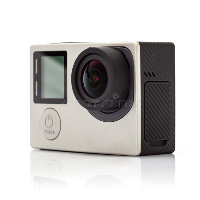 Close Up Color Shot of a Small Action Camera Stock Photo - Image of ...