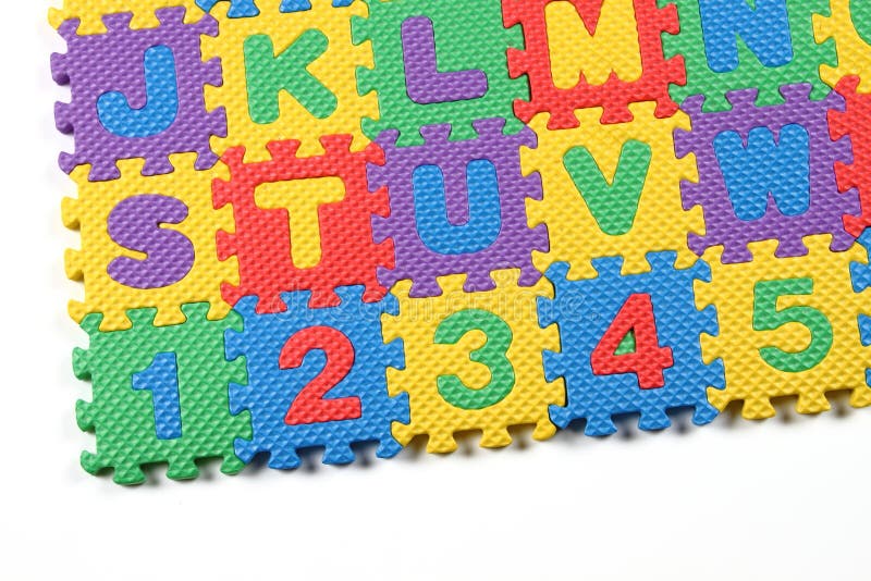 Close Up of Colored Alphabet Puzzle Stock Illustration - Illustration ...