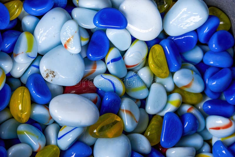 Close-up of Colored Artificial Art Pebbles Stock Image - Image of ...