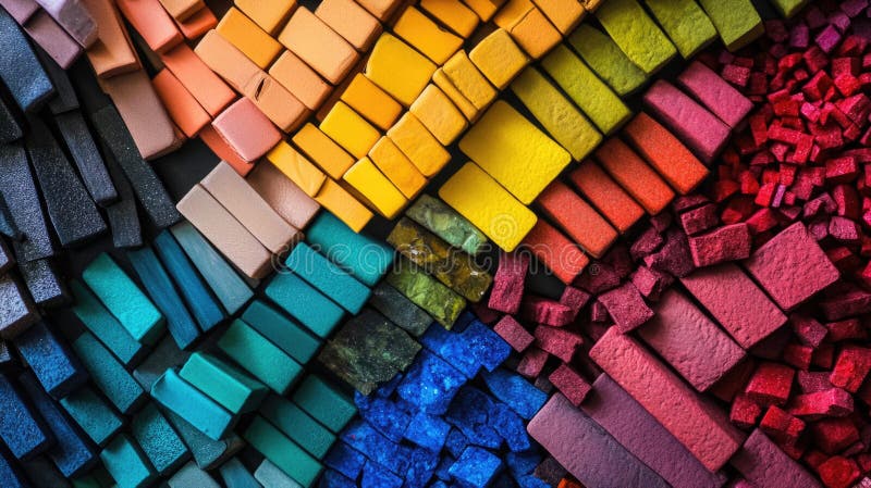 Close-up of Colored Brick Bunch Stock Image - Image of design, color ...