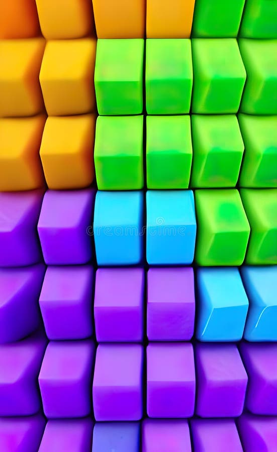 Rainbow Cubic Texture Stock Illustrations – 100 Rainbow Cubic Texture ...