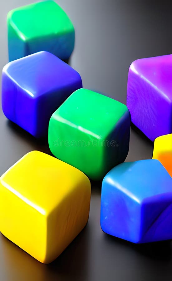 Colored Cubes on Background Stock Illustration - Illustration of ...