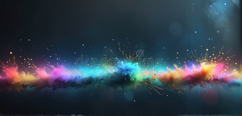 Close-up of Colored Dust Particles are Whirled Up and Released into the ...