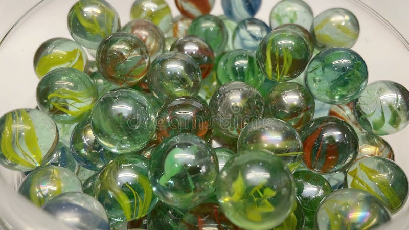 Close-up of Colored Glass Marbles in a Glass Jar Stock Image - Image of ...