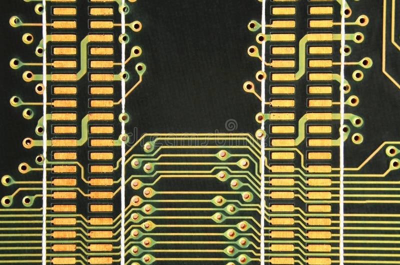 Close Up of Colored Micro Circuit Board. Abstract Technology Background ...