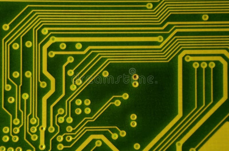 Close Up of Colored Micro Circuit Board. Abstract Technology Background ...