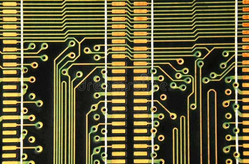 Close Up of Colored Micro Circuit Board. Abstract Technology Background ...