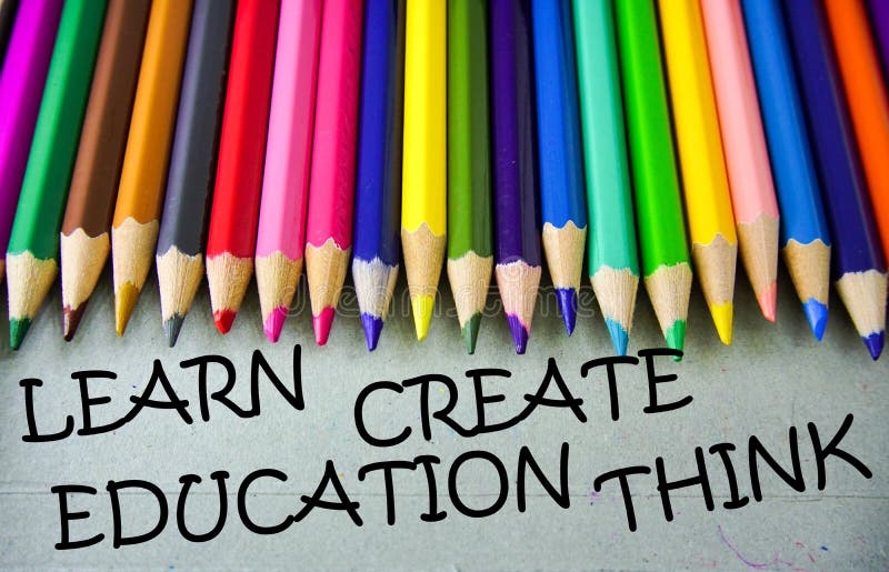 Close Up Colored Pencil Writing with LEARN CREATE EDUCATION THINK ...
