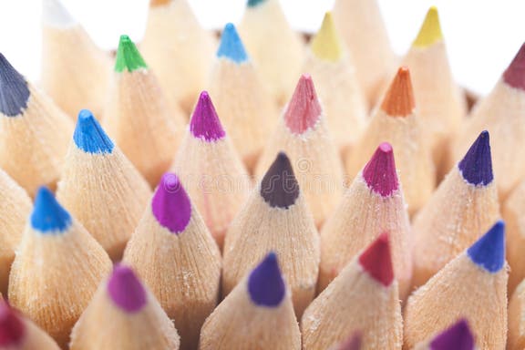 Close Up Colored Pencils stock image. Image of blue, macro - 23462425