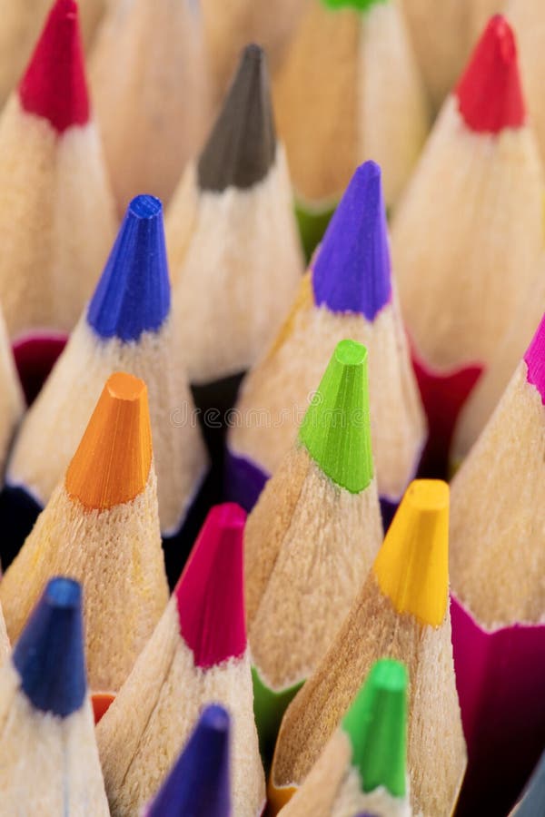 Close Up of Colored Pencils Stock Photo - Image of education, color ...