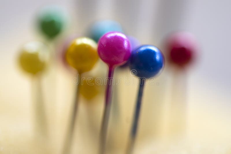 Close Up of Colored Pin Heads Stock Photo - Image of pinpoint, color ...