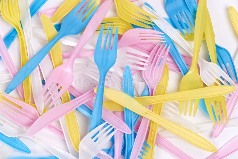 Plastic forks stock image. Image of cutlery, tableware - 27935255