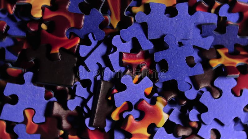 Background of Colored Puzzle Pieces that Rotating Clockwise Stock ...