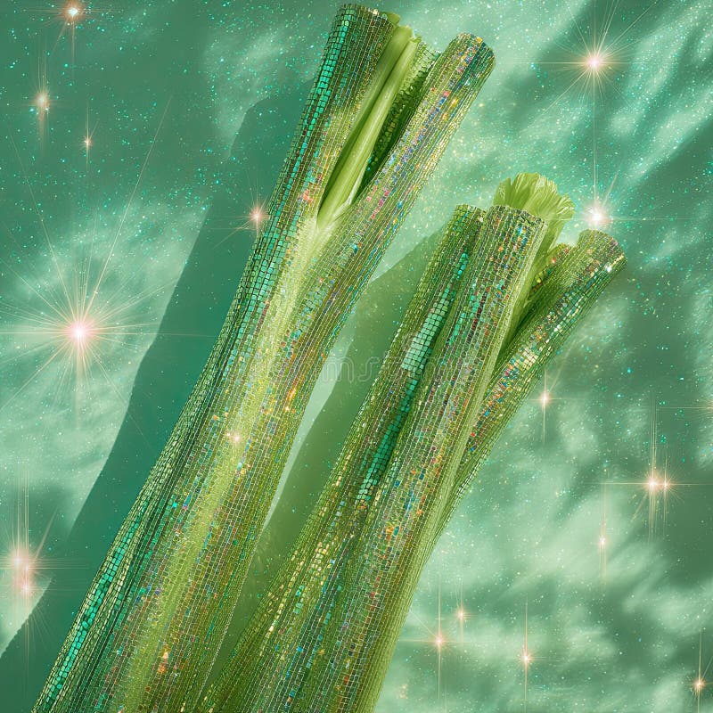 Close-up of Colored Seaweed Strands Against a Vibrant Blue-teal ...