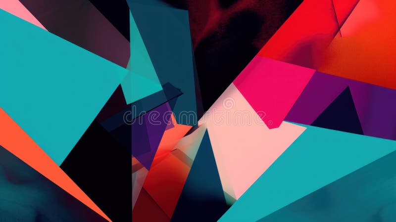 A Close Up Of A Colorful Abstract Design Generative Ai Image Stock