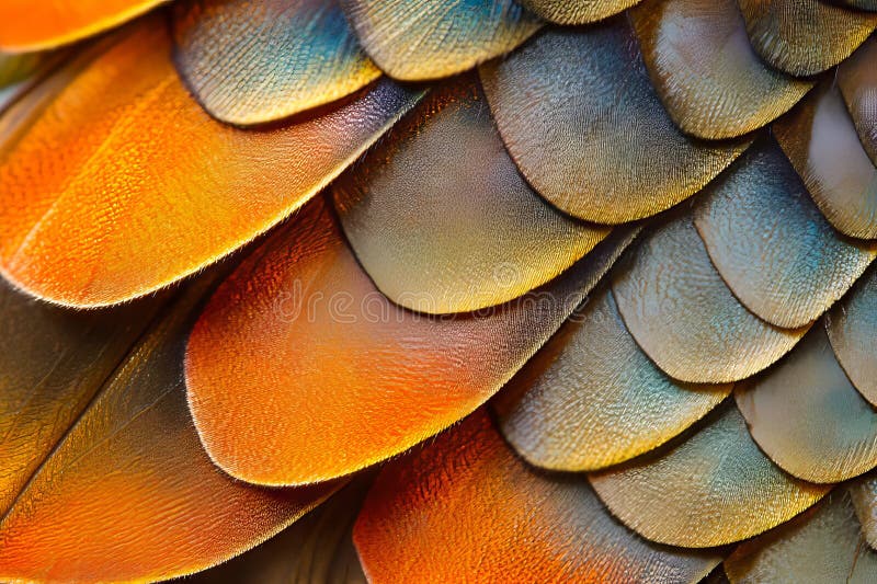 A Close Up of a Colorful Bird S Feathers Stock Image - Image of ...