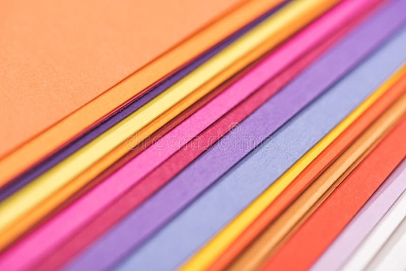 Close Up of Colorful, Bright and Blank Papers. Stock Photo - Image of ...