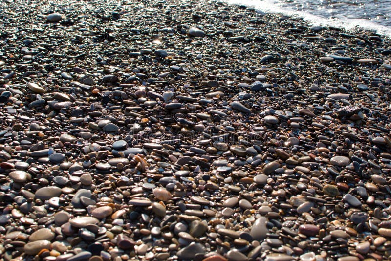 Close Up of Colorful and Bright Pebbles on the Beach. Background ...