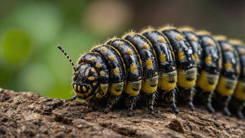 A Close-up of a Colorful Caterpillar on a Branch, Showcasing Its ...