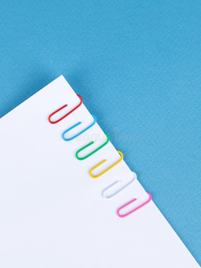 Close up stock photo. Image of paperclip, page, binder - 293012076