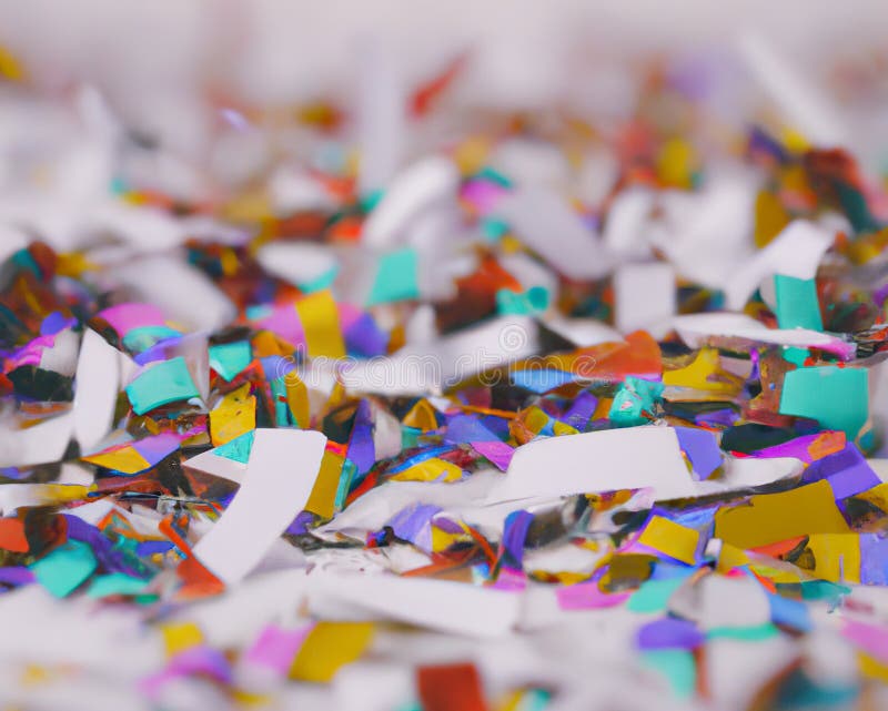 Close Up of Colorful Confetti Using Generative Ai Technology Stock ...