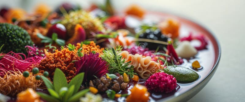 Close Up Colorful Diverse Dish Appetizing Food Stock Photo - Image of ...