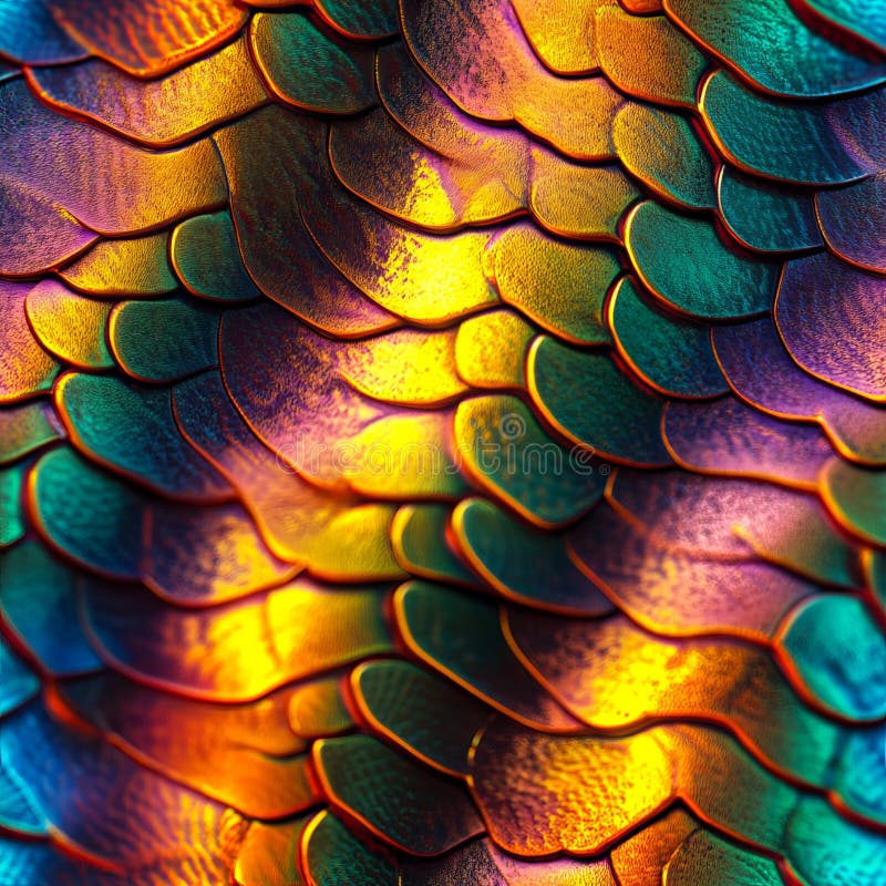 A Close Up of a Colorful Dragon S Scales Stock Photo - Image of ...