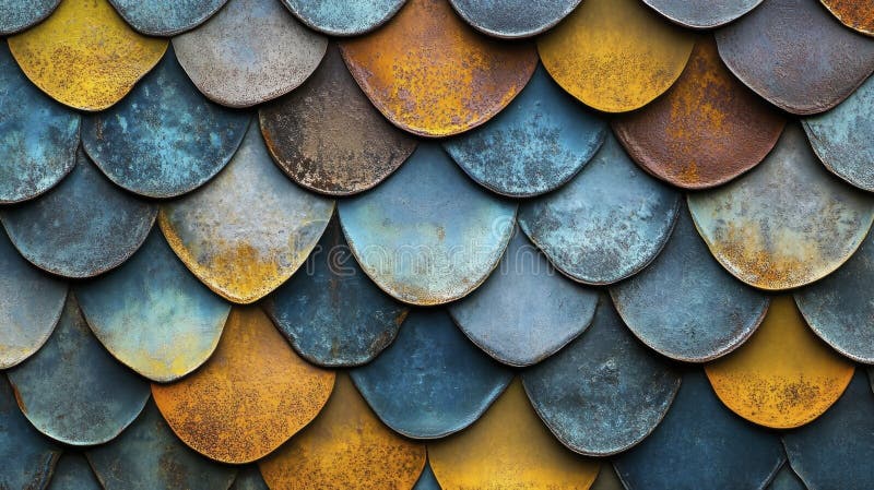 Colorful Fish Scales Texture Background Design Stock Illustration ...