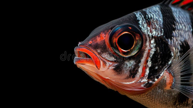 Close Up of a Colorful Freshwater Fish Stock Illustration ...