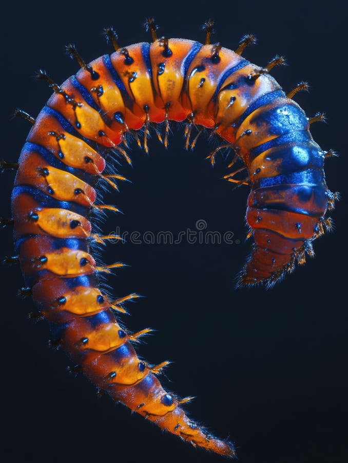 Close-up of Colorful Insect on Black Background Stock Image - Image of ...