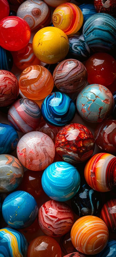A Close Up of Colorful Marbles Stock Photo - Image of glass, ball ...