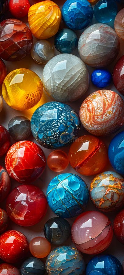 A Close Up of Colorful Marbles Stock Photo - Image of colors, bead ...