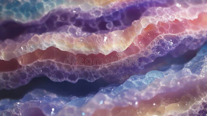 Close-up of Colorful Mineral Layers Showcasing Intricate Patterns and ...