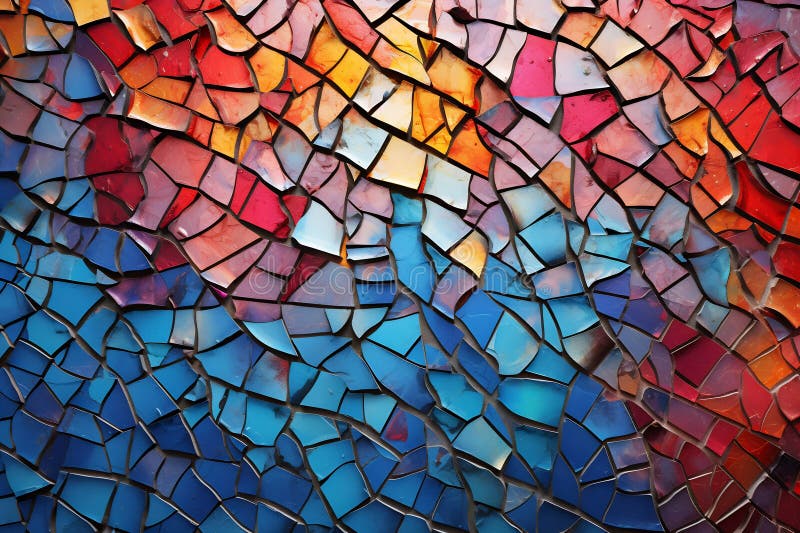 Close Up of a Colorful Mosaic Tile Wall Stock Photo - Image of ...