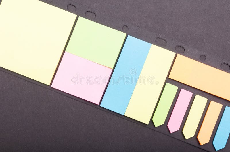 Close-up of Colorful Note Paper and Post-it Stock Photo - Image of ...