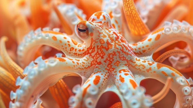 Close-up of a Colorful Octopus with Intricate Patterns Stock Photo ...