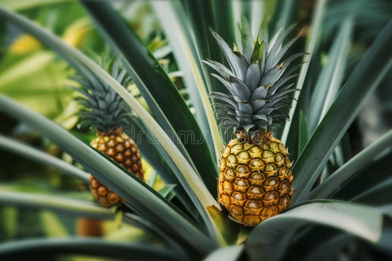 Close Up of a Colorful Pineapple Stock Illustration - Illustration of ...