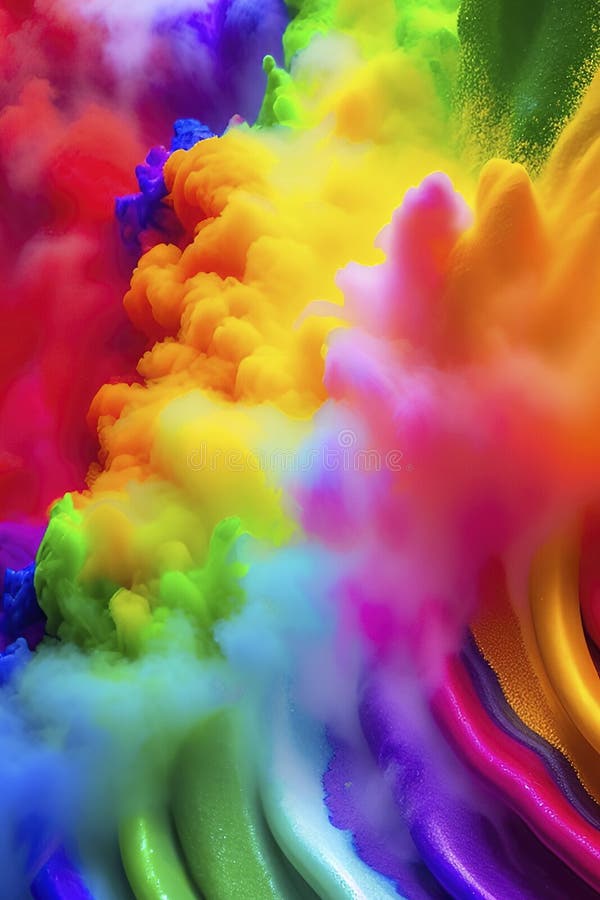 Colorful Powder Paint Explosion and Splashes for Background Stock ...