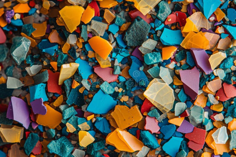 Close-Up of Colorful Rock Mixture, Micro View of Confetti Under a ...