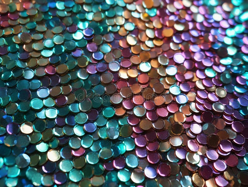 Close-Up of Colorful Shiny Sequins Creating a Sparkling and Iridescent ...