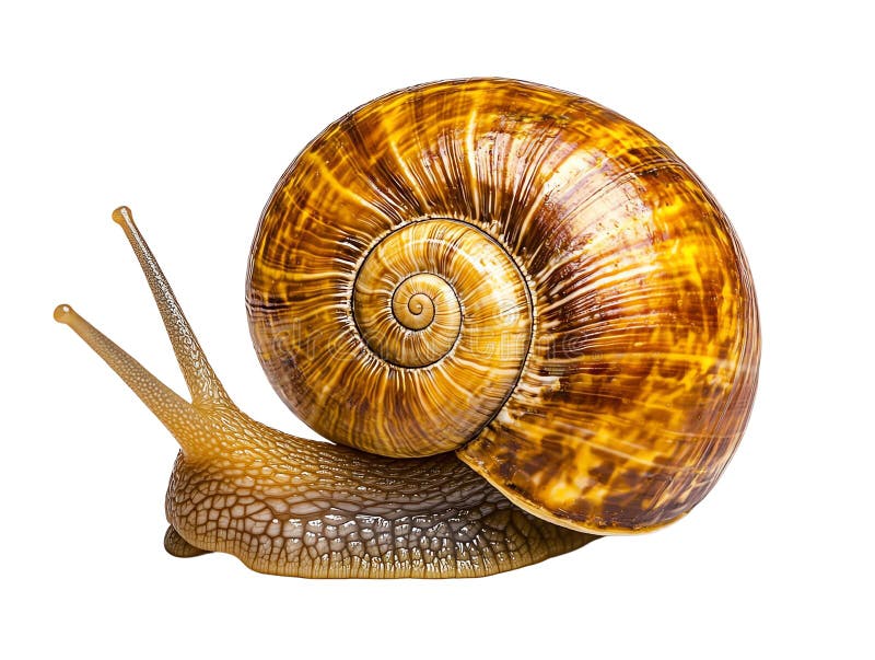 Close-up of a Colorful Snail with Intricate Shell Patterns Stock ...