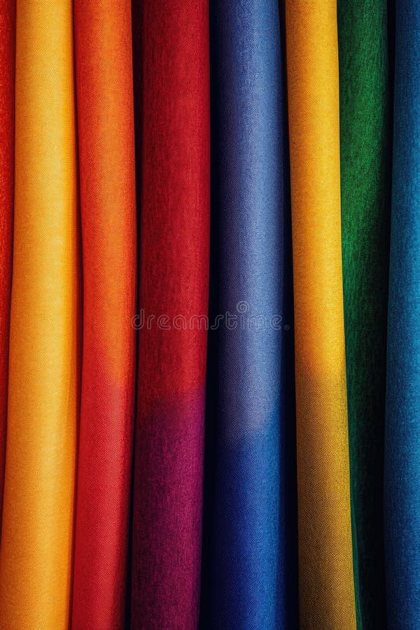 Close-up of Colorful Textiles Stock Image - Image of generated, sewing ...