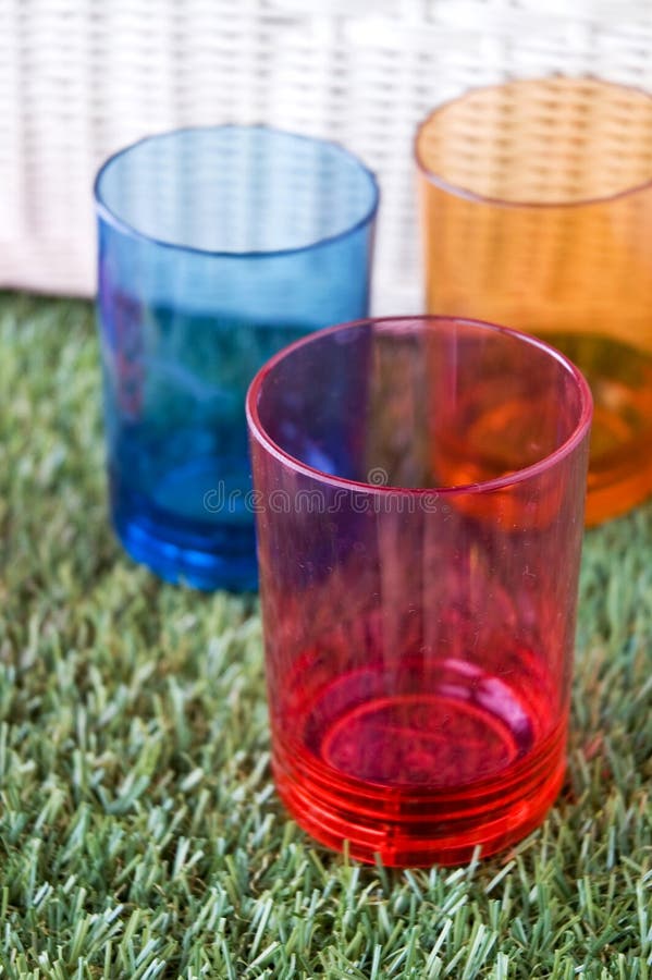 Close Up Colorful Three Cups Stock Image - Image of accessories, kids ...