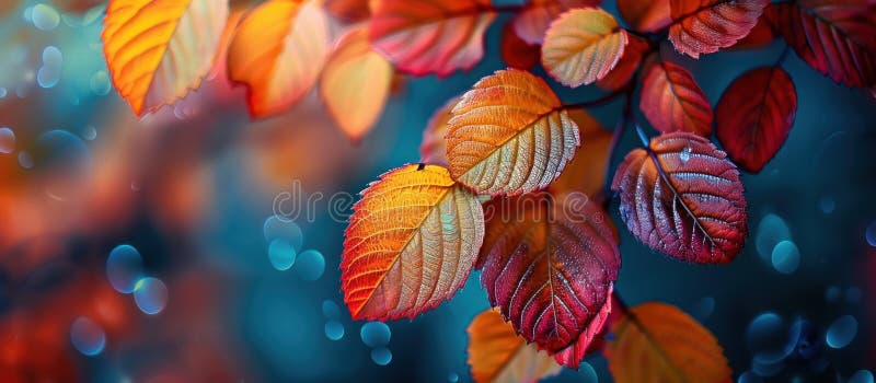 Close Up of Colorful Tree Leaves Stock Image - Image of seasonal ...