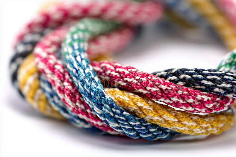 Close Up of Colorful Twisted Cord Stock Illustration - Illustration of ...