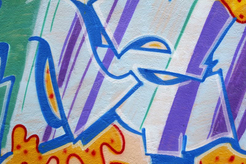 Detail of graffiti stock image. Image of curves, graf - 155909067