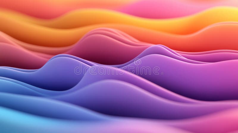 A Close Up of a Colorful Wave Pattern on the Surface, AI Stock Image ...